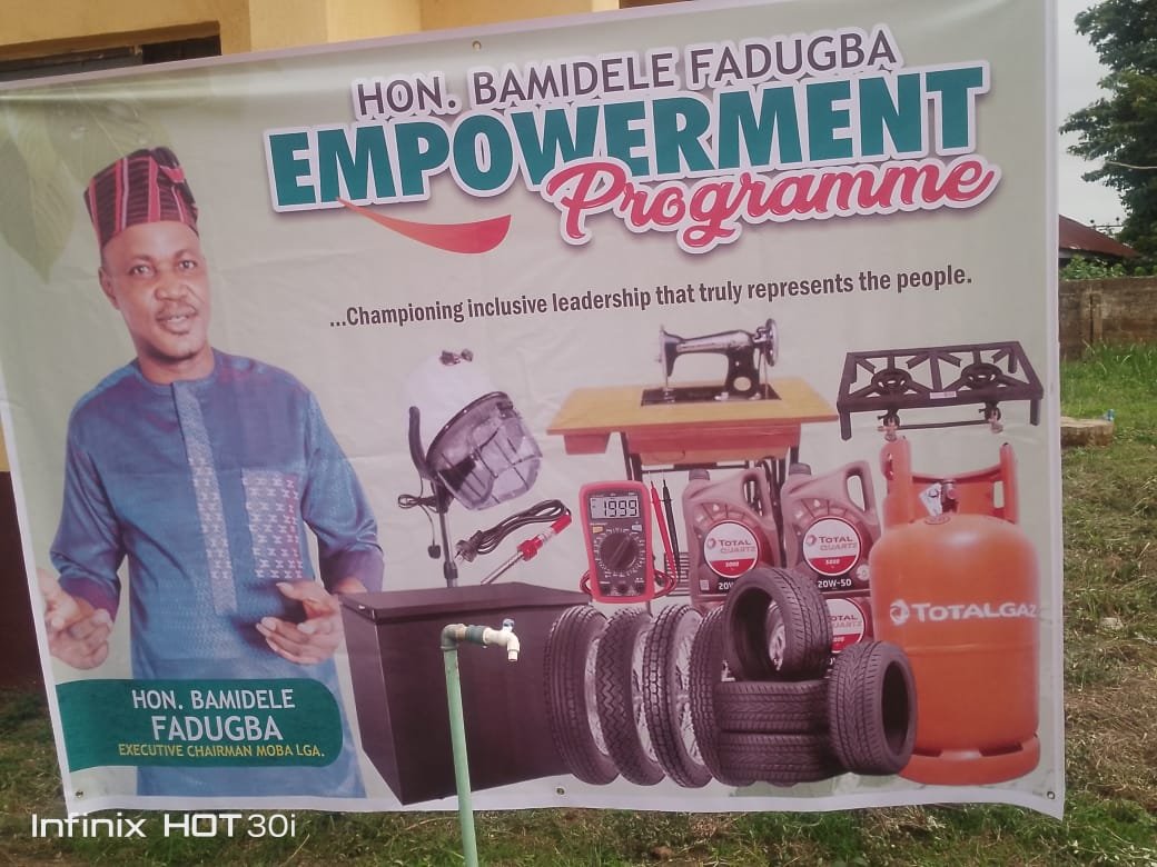 JUST IN : MOBA LG CHAIRMAN, HON FADUGBA TO EMPOWER RESIDENTS WITH MULTI ...